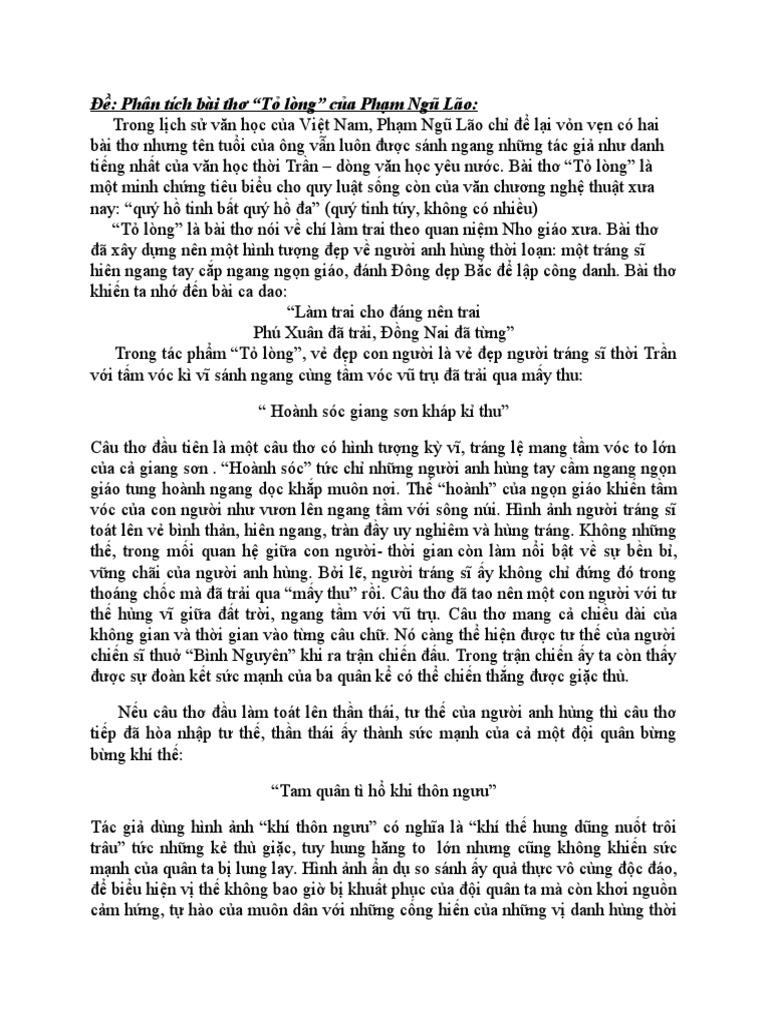 Tỏ Lòng PNL | PDF