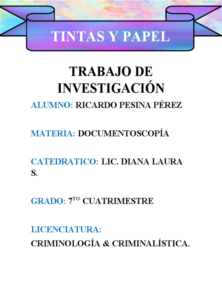 Tintas y Papel | PDF | Papel | Tinta