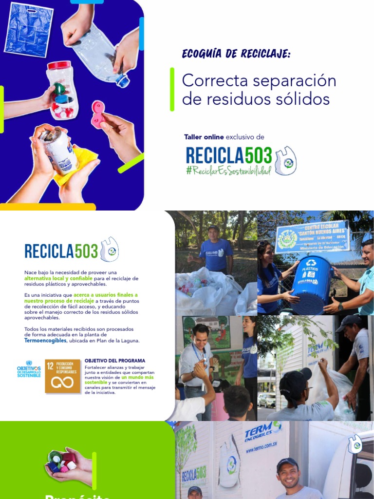 Ecoguía-Reciclaje - Recicla 503 - 2021 | PDF | Residuos | Reciclaje