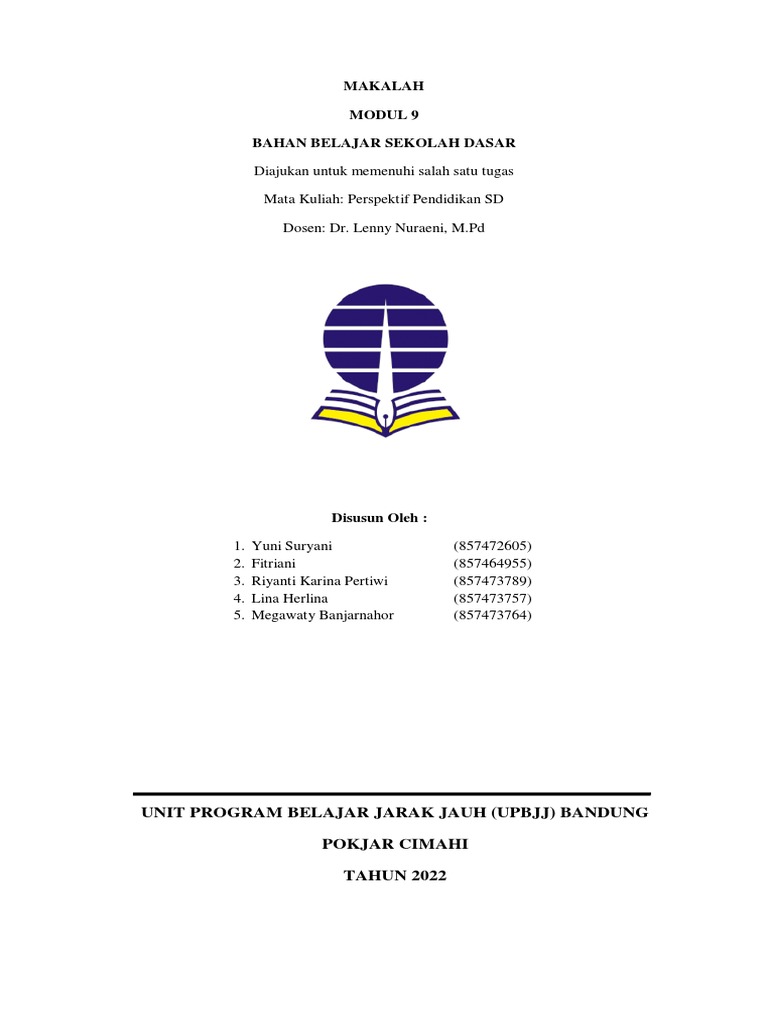 Makalah Modul 9 - Perspektif Pendidikan SD - Kelompok 3 | PDF | Karier & Perkembangan ...