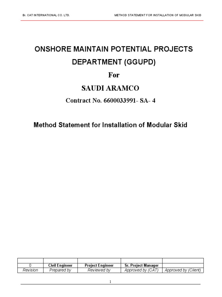 Modular Skid Installation Guide | PDF | Crane (Machine) | Occupational ...
