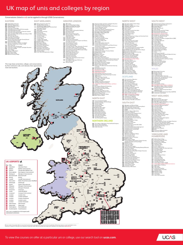 C01 Map of UK Universities and Colleges 1 | PDF