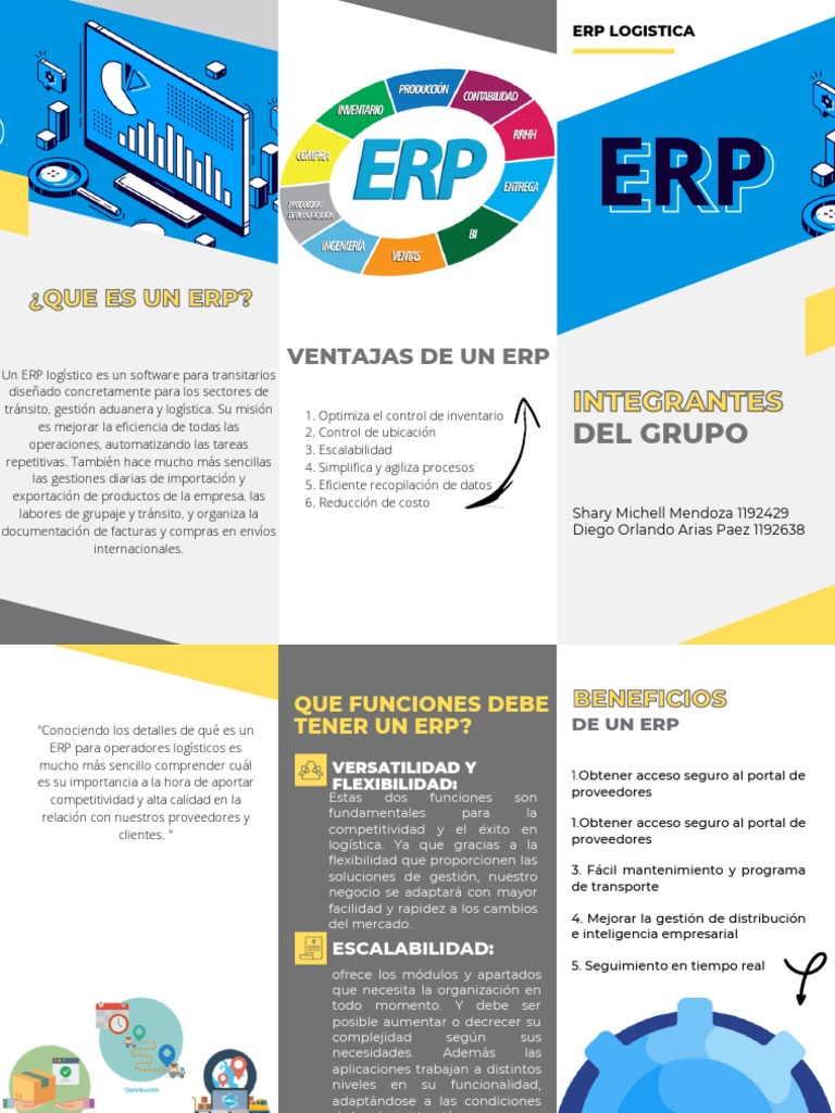 Folleto ERP | PDF | Planificación de recursos empresariales | Logística