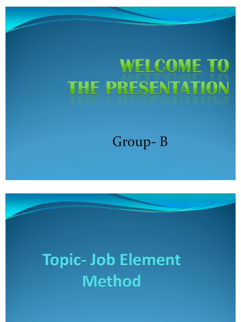 Job Element Method | PDF | Cognition | Psychological Concepts