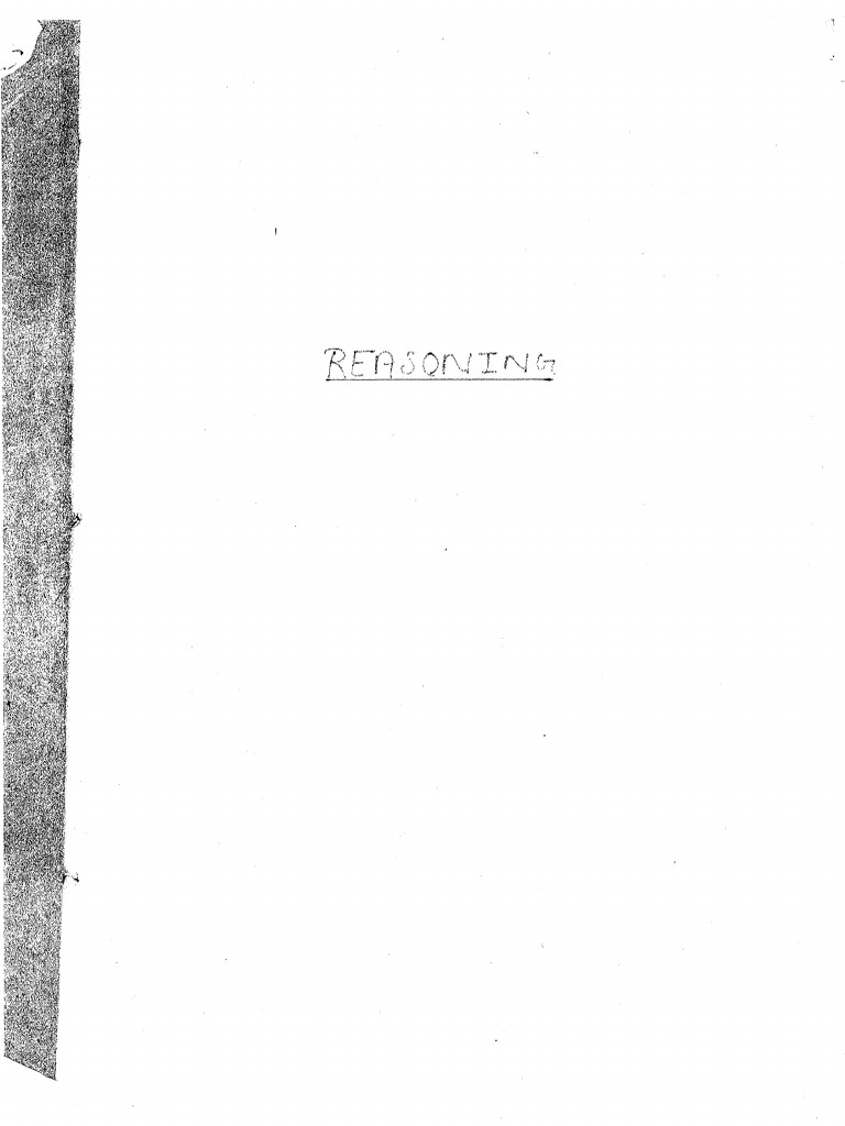 Reasoning Handwritten Notes | PDF