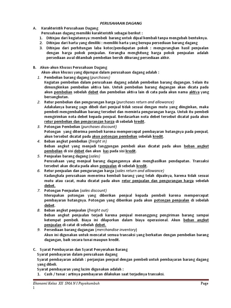 BHN Akt Dagang | PDF