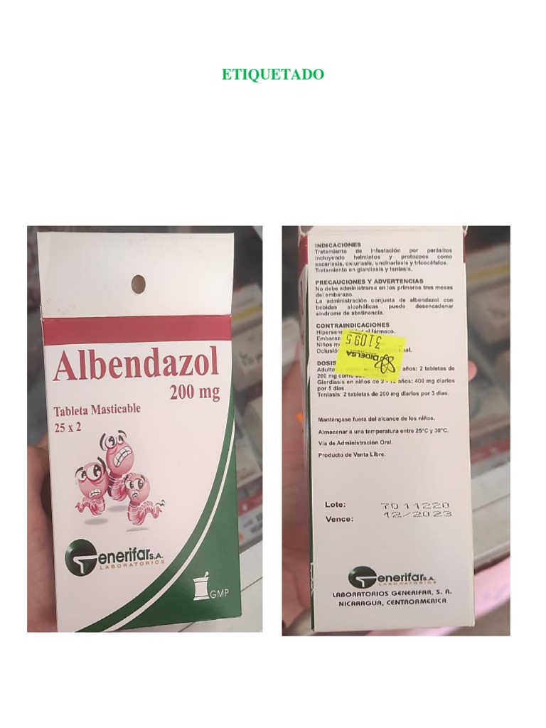 Etiquetado Albendazol | PDF | Salud y bienestar