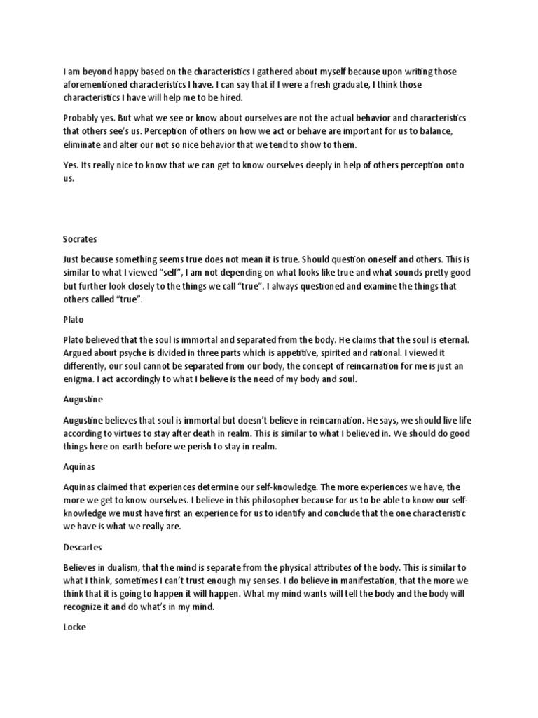 I Am Beyond Happy Based On The Characteristics I Gathered About Myself ... I Am Beyond Happy Based On The Characteristics I Gathered About Myself ...