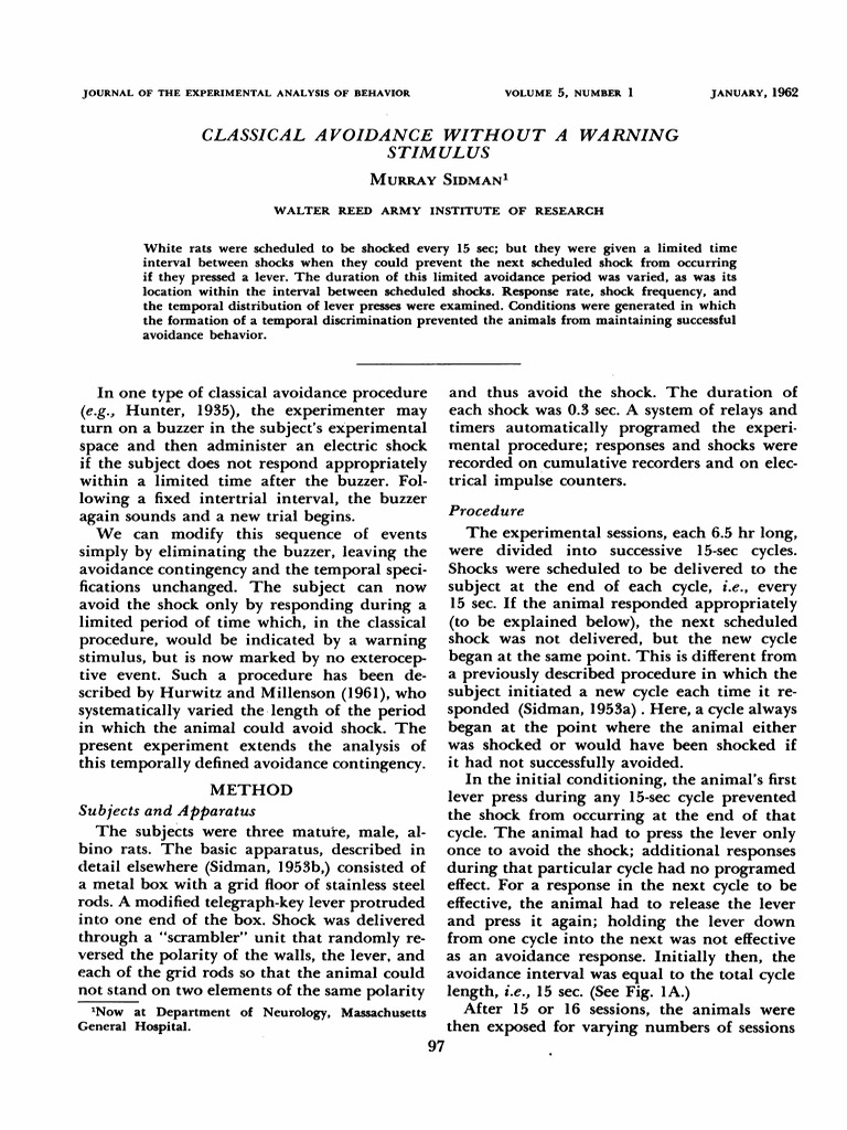 Sidman, 1962a | PDF
