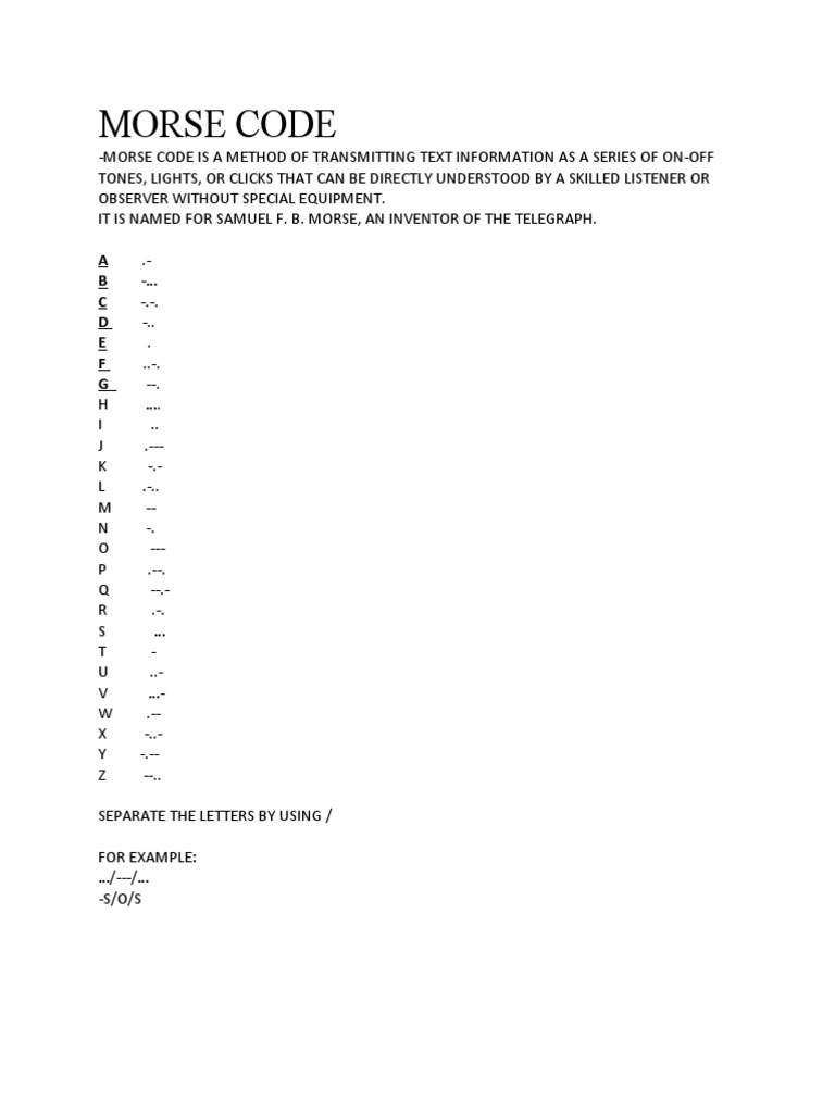 Morse Code and Beyond: A Guide to Classic Ciphers | PDF