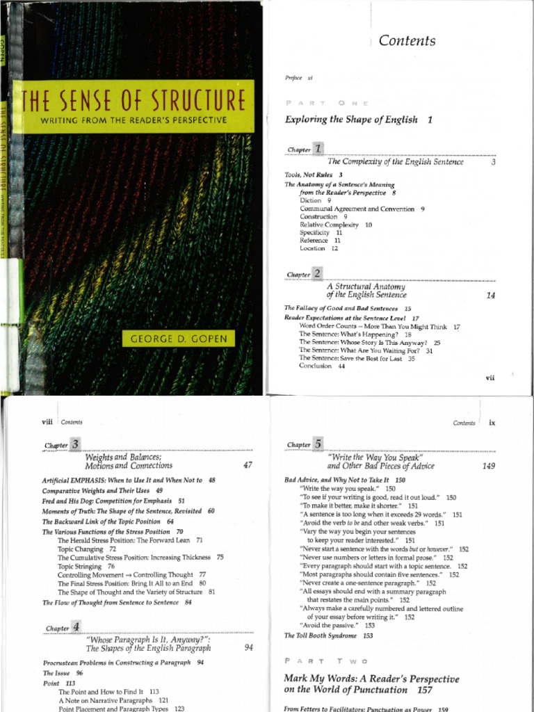 G.Gopen A Sense of Structure | PDF