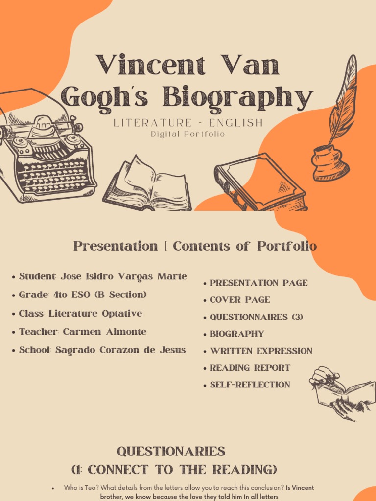 Vincent Van Gogh S Biography | PDF