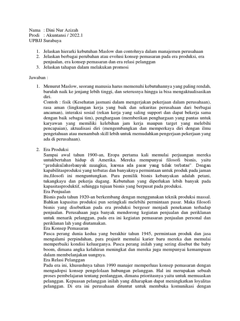 Tugas 3 Sesi 7 Pengantar Bisnis Semester 1 | PDF