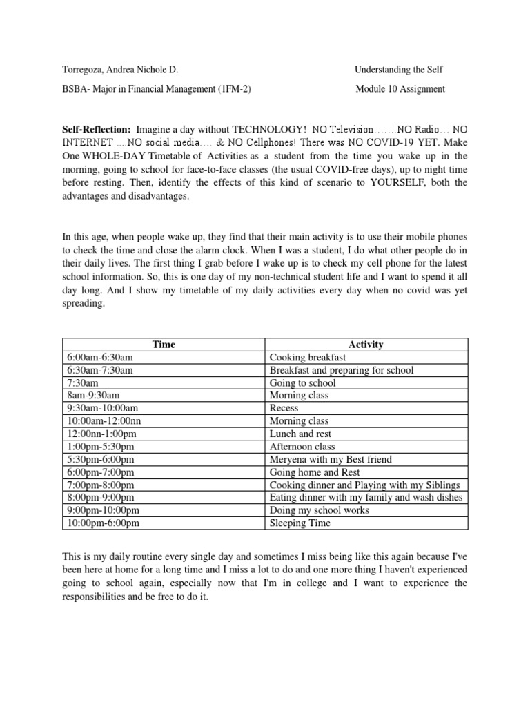Torregoza, Andrea Nichole D. (UTS Module 10 Assignment) | PDF