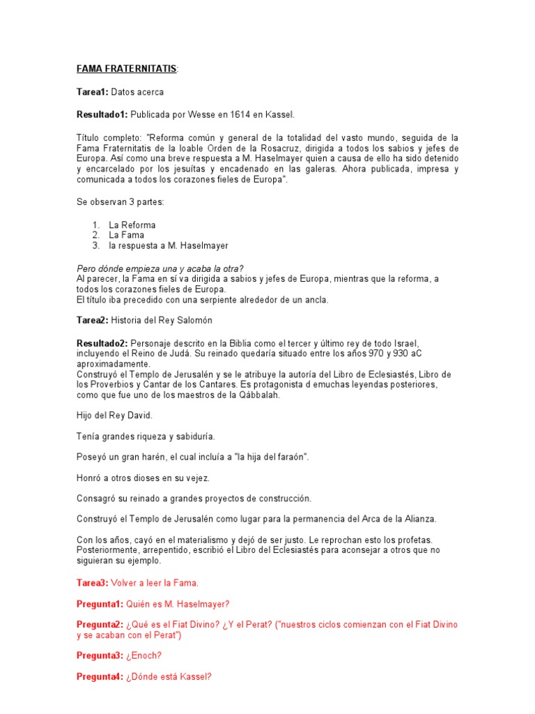 Fama Fraternitatis | PDF