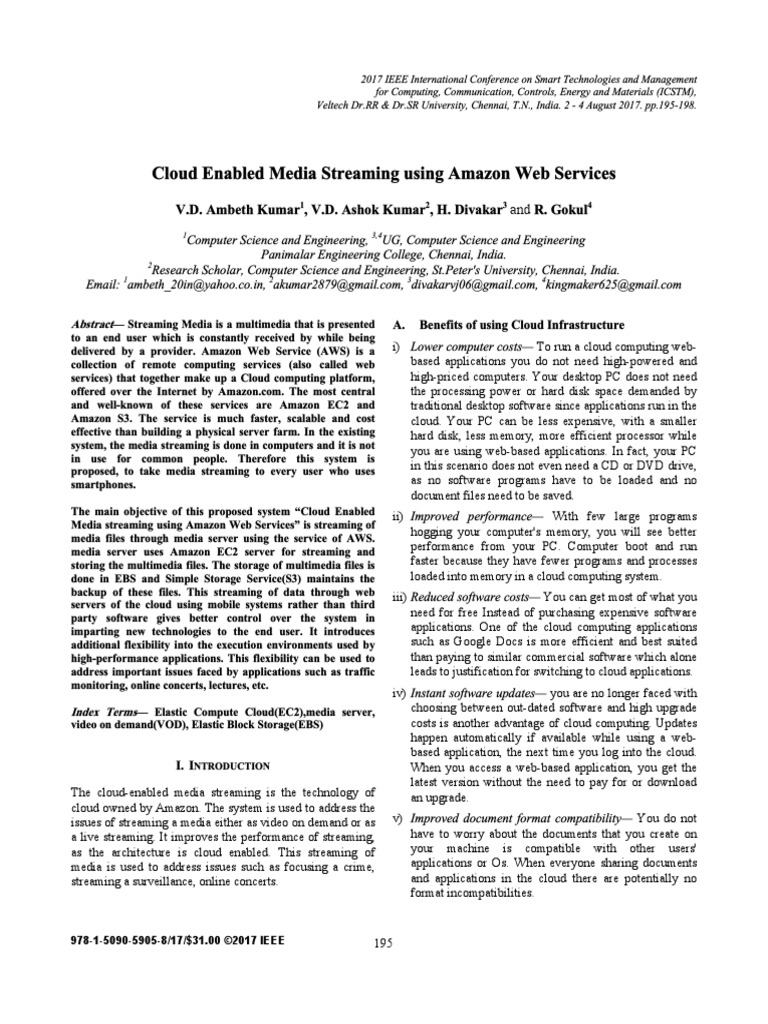 Kumar 2017 Pdf Cloud Computing Amazon Web Services