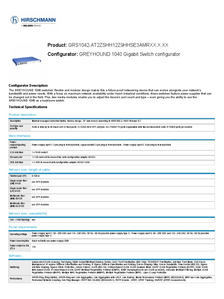 GRS1042-AT2ZSHH12Z9HHSE3AMRXXXXX Techdata | PDF | Business