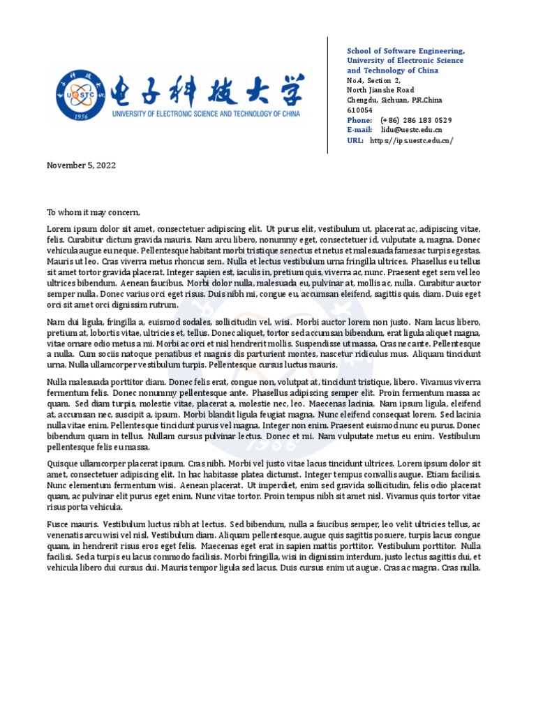 uestc-recommendation-letter-template | PDF