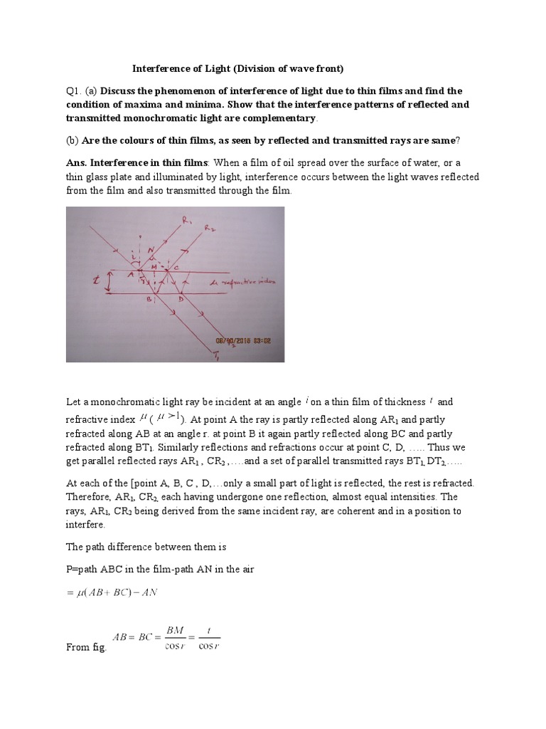 P3507 Lec 11 2023 | PDF | Reflection (Physics) | Refractive Index