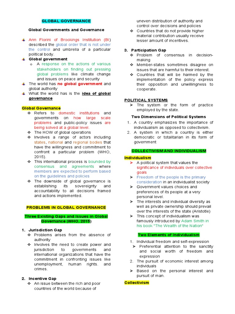 Global Governance | PDF