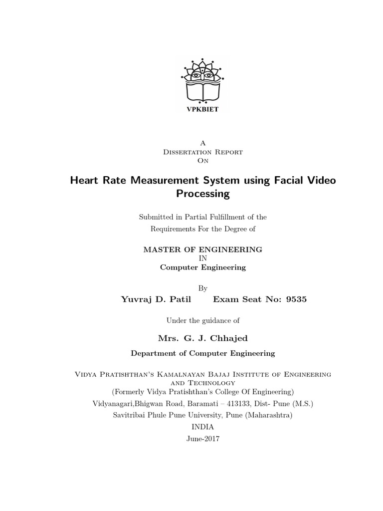 Heart Rate Measurement Using Facial Video | PDF | Java (Programming Language) | Python ...