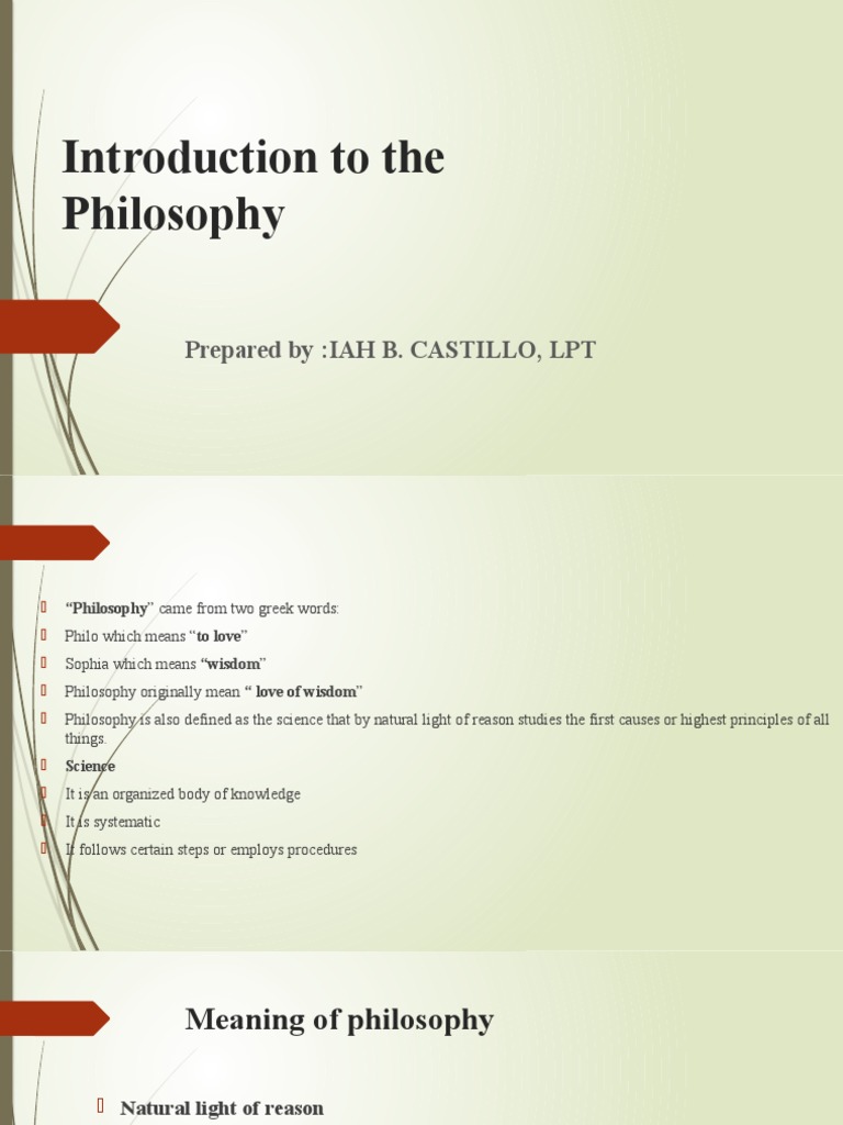 Intoduction To Philosophy | PDF