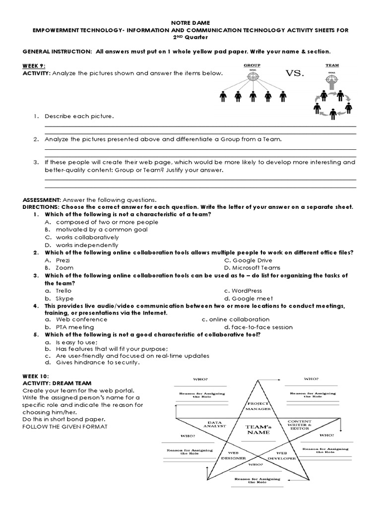 E-Tech Activity Sheets for Grade 11 | PDF