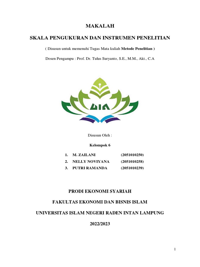 Makalah Metopen KLP 6 Fiks | PDF