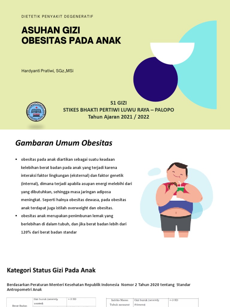 Asuhan Gizi Obesitas (Anak) | PDF