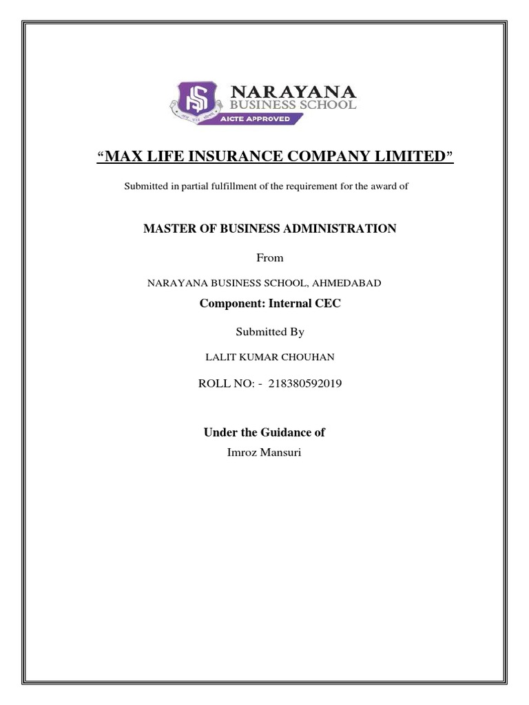 Lalit Final Projet of Insurance | PDF