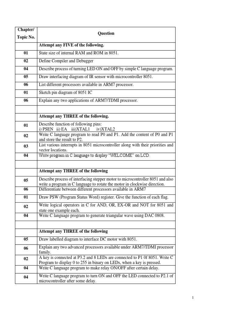 MCP - QP MSBTE For Ref | PDF | Microcontroller | Computer Engineering