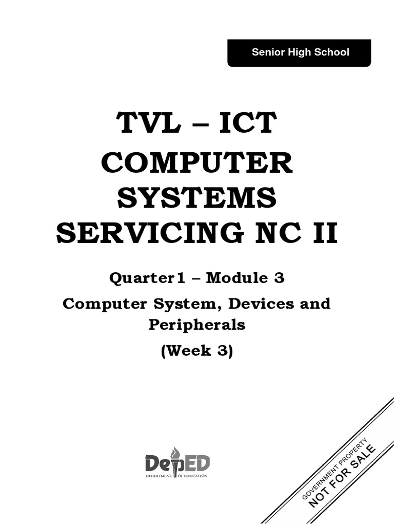 TVL Ict Computer-Systems-Servicing-Ncii q1 Module-3 Week3 | PDF | Computer Data Storage ...