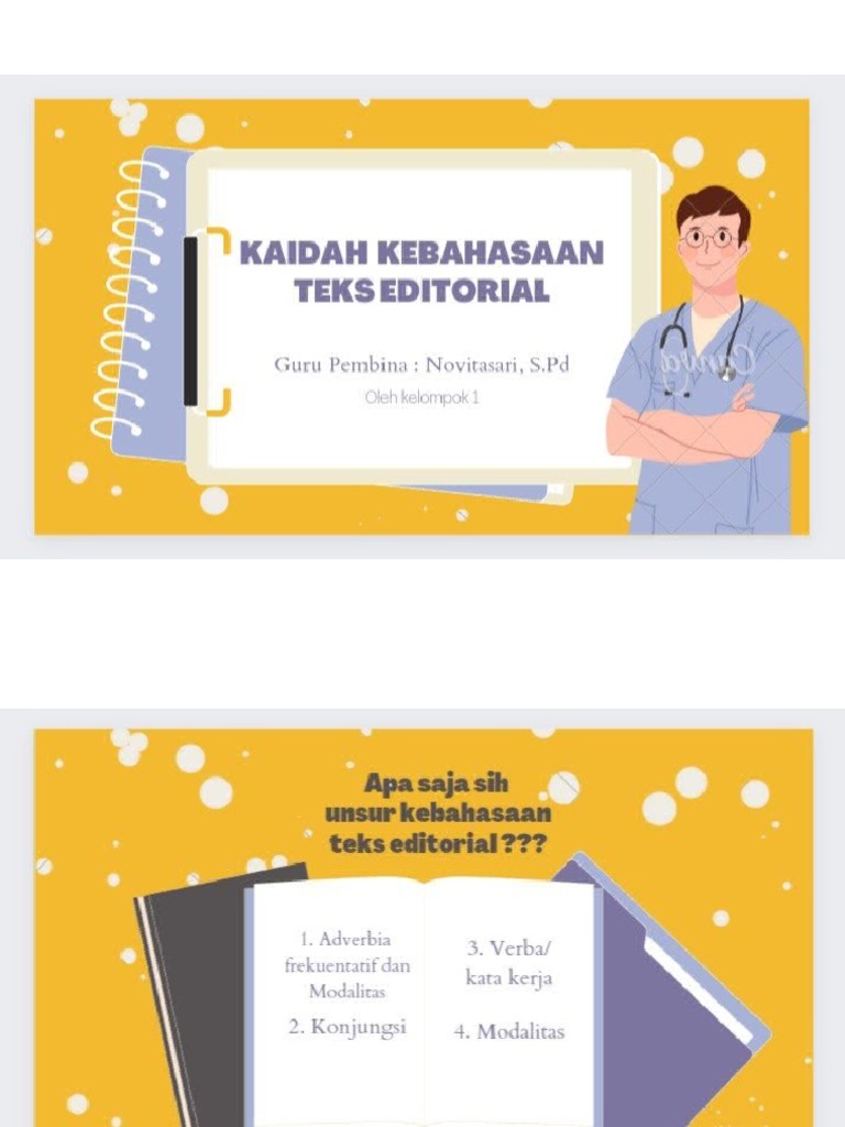 Kaidah Kebahasaan Teks Editorial | PDF