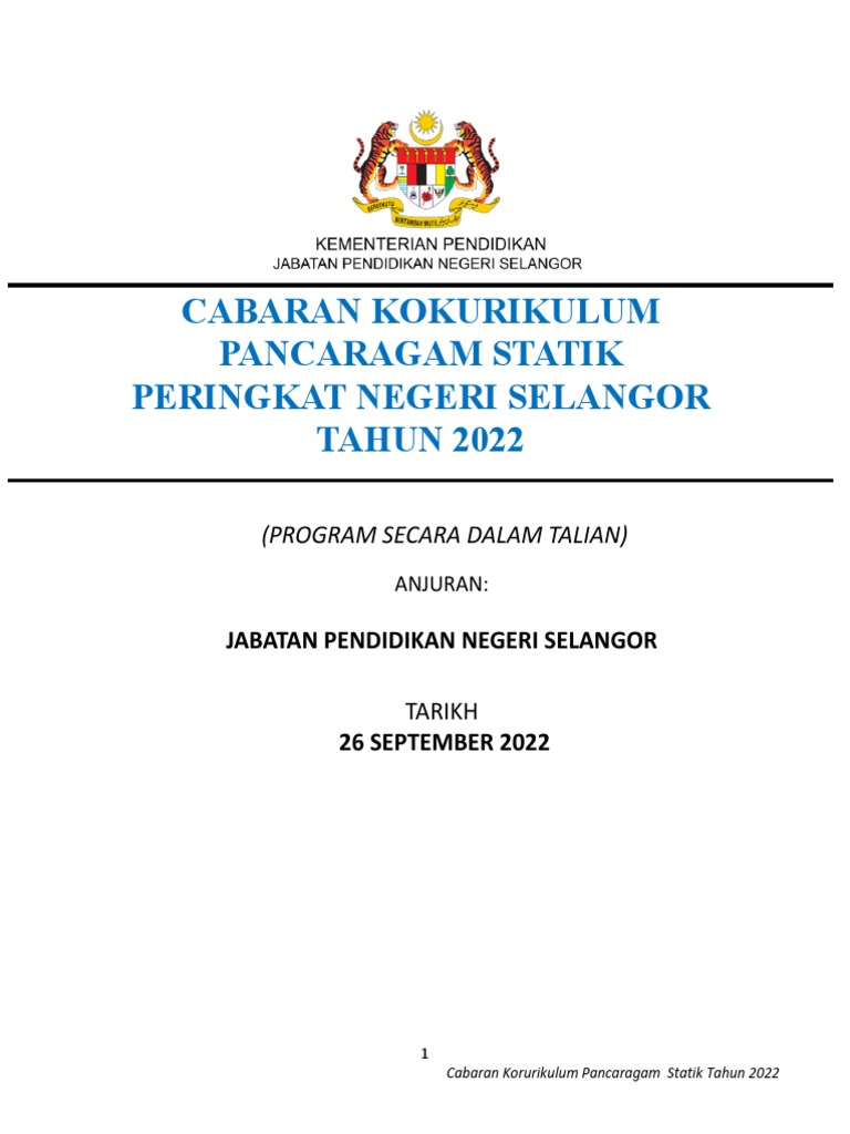 Kertas Konsep Pertandingan Pancaragam Peringkat Negeri Selangor | PDF