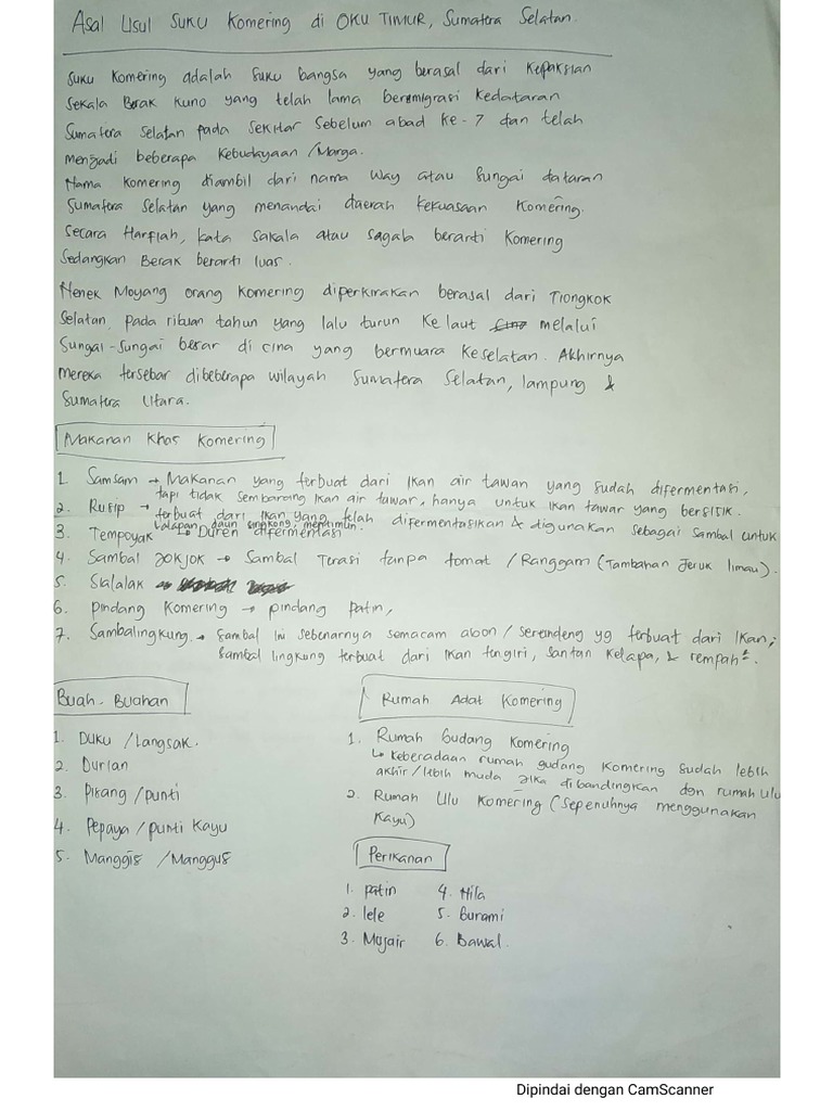 Sejarah Komering | PDF