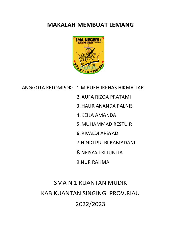 Makalah Membuat Lomang | PDF
