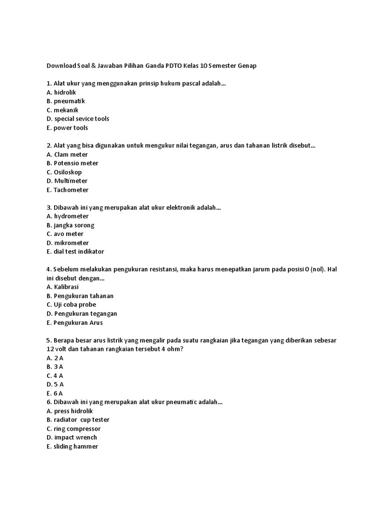 Soal Pdto | PDF | Bisnis | Teknologi & Rekayasa