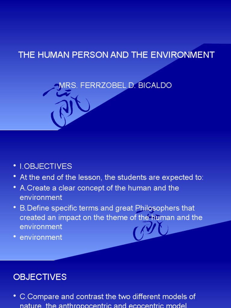 The Human Person and The Environment | PDF | Laozi | Nature