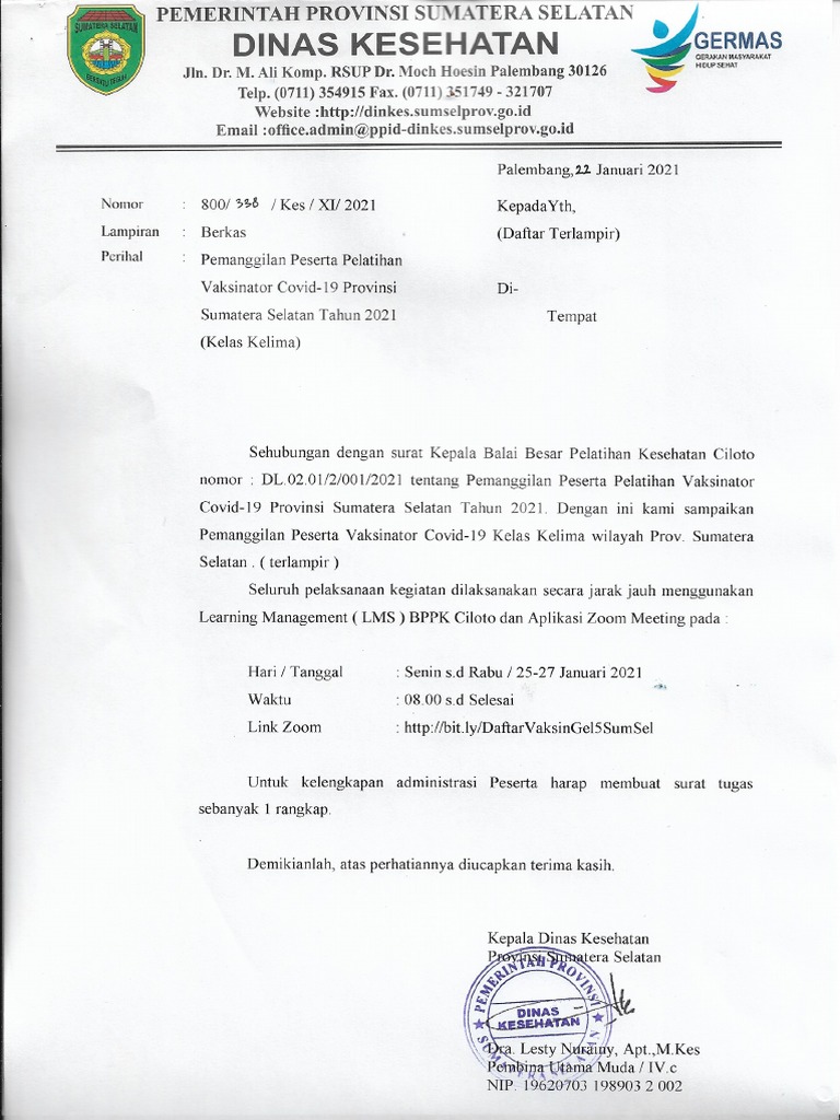 Daftar Peserta Pelatihan Vaksinator | PDF