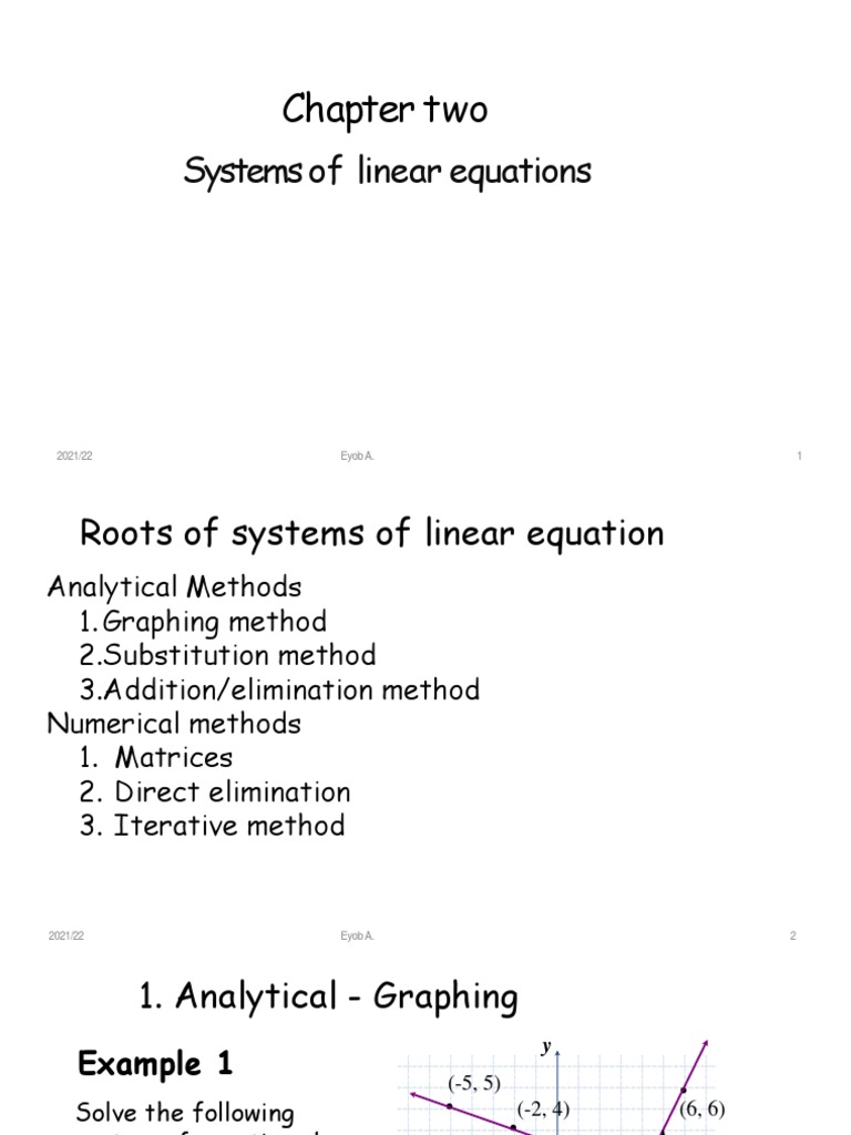 Numerics Chapter 2 | PDF | Matrix (Mathematics) | System Of Linear Equations