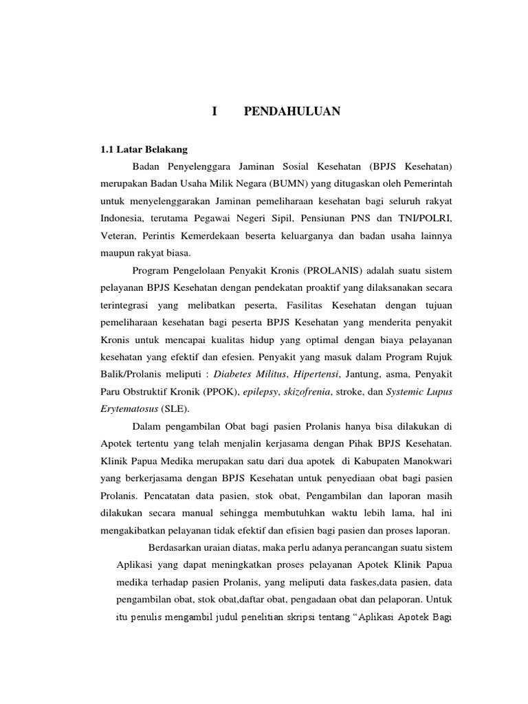 Aplikasi Apotik Bagi Pasien Prolanis Bpjs Kesehatan Pdf
