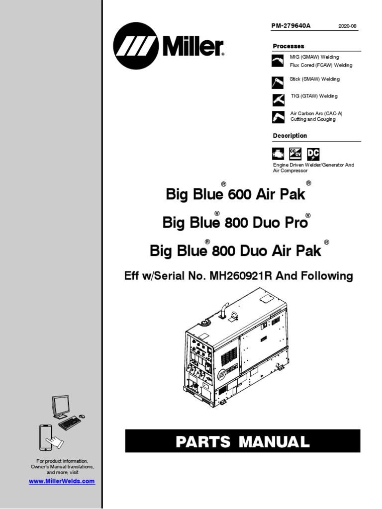 Miller Big Blue 800 Duo | PDF