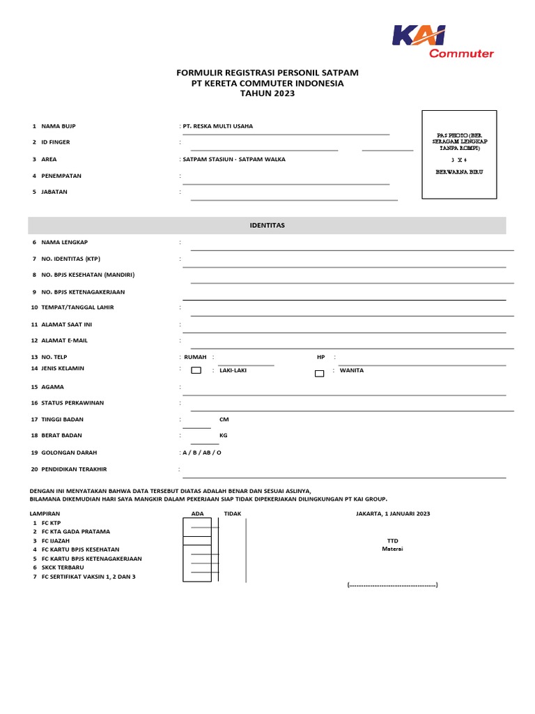 From Registrasi Kci | PDF