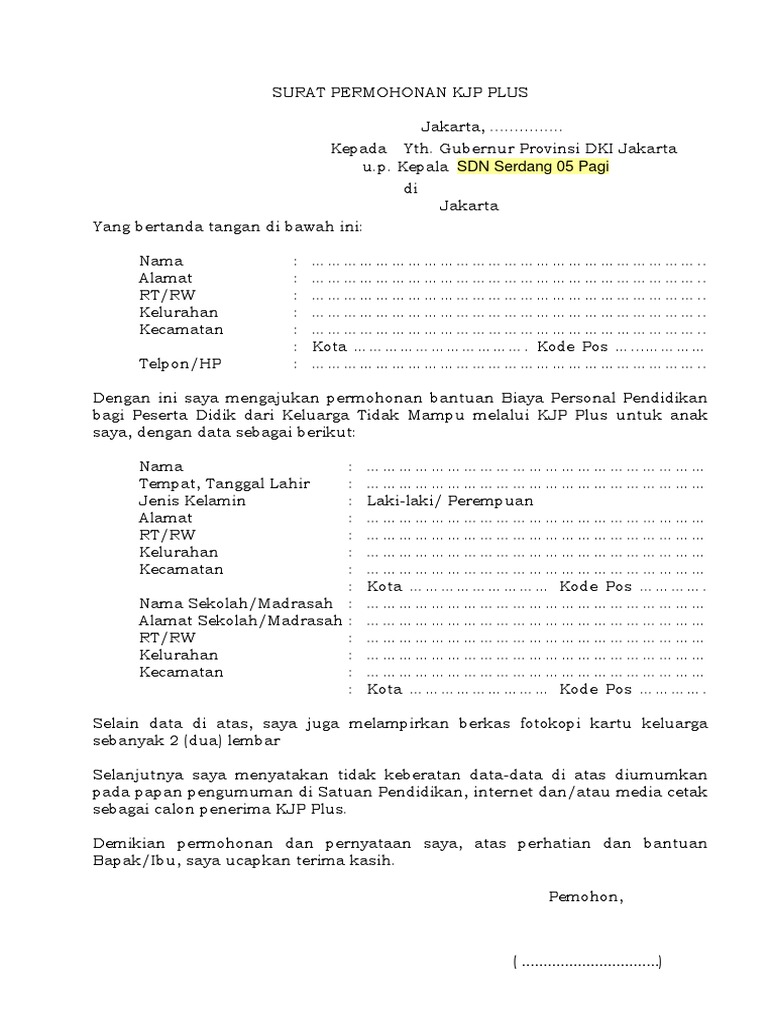 Formulir KJP Plus 2022 Tahap2 Serdang 05 Pagi | PDF Formulir KJP Plus 2022 Tahap2 Serdang 05 Pagi | PDF