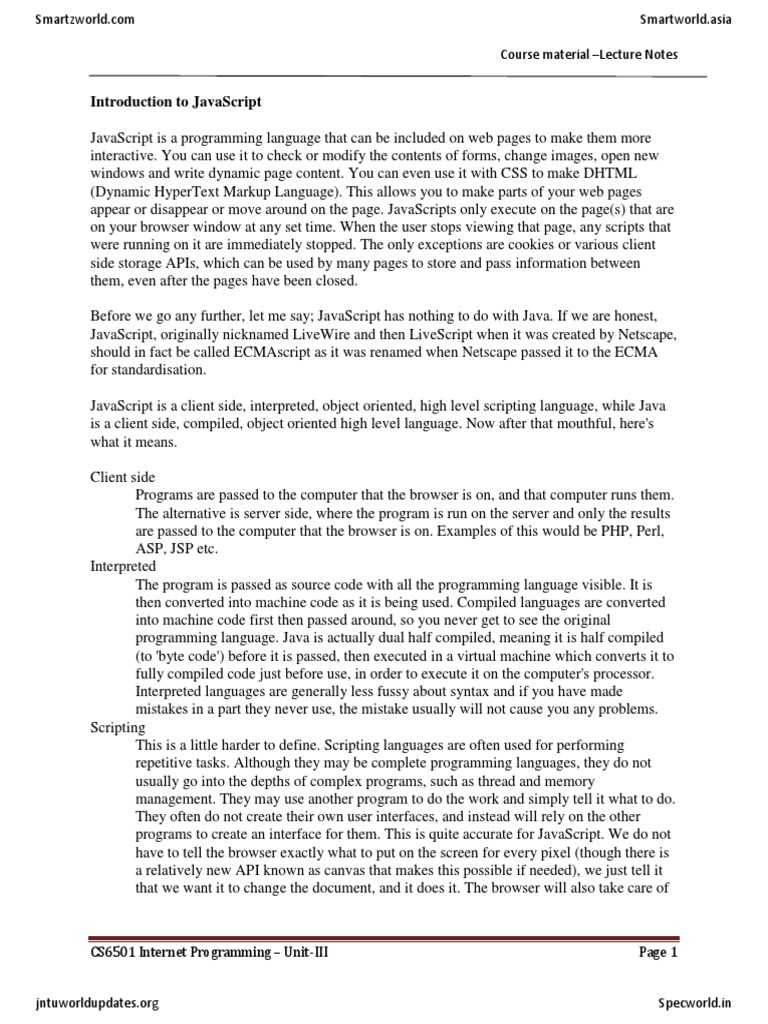 Unit 3 | Download Free PDF | Regular Expression | Java Script