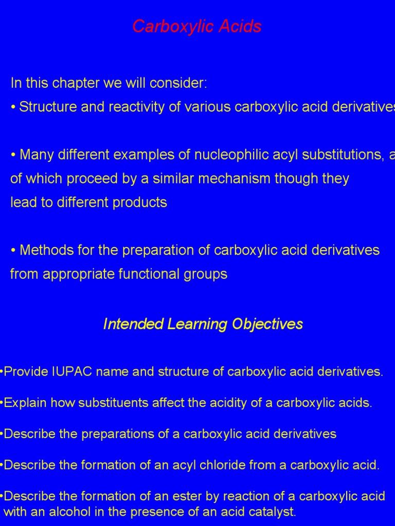 Carboxylic Acids: Structure, Reactivity and Derivatives | PDF | Ester ...