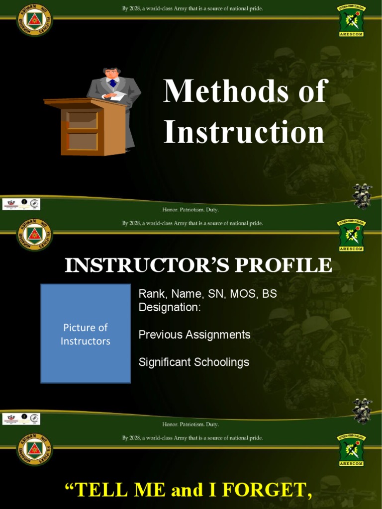 3.0 Methods of Instruction | PDF | Teaching Method | Learning