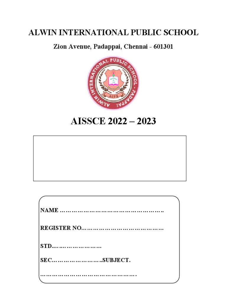 Computer Science Project Front Page and Bonafied Sheet | PDF