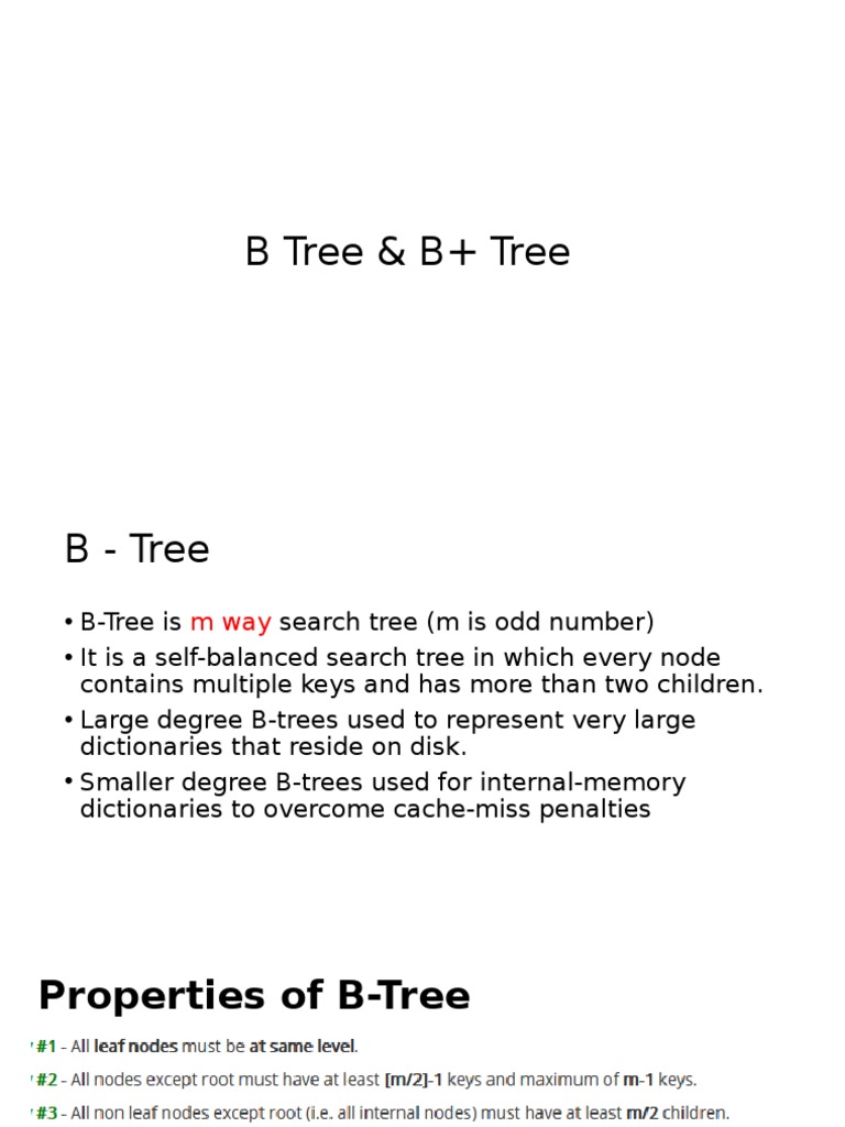 B-Tree vs B+ Tree: Key Differences | PDF | Teaching Methods & Materials