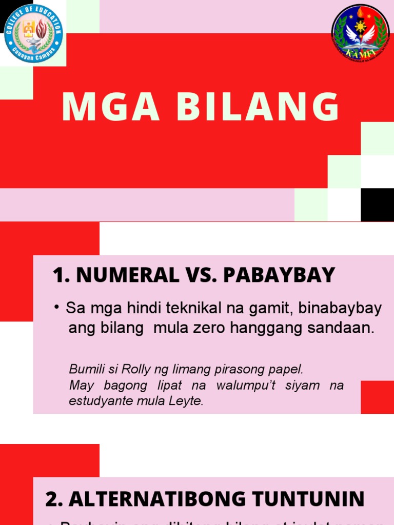 Mga Bilang | PDF